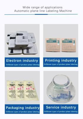 China Houten verpakkingsmateriaal Automatische platte zijkant etiketteringsmachine kop voor productie assemblagelijn Te koop