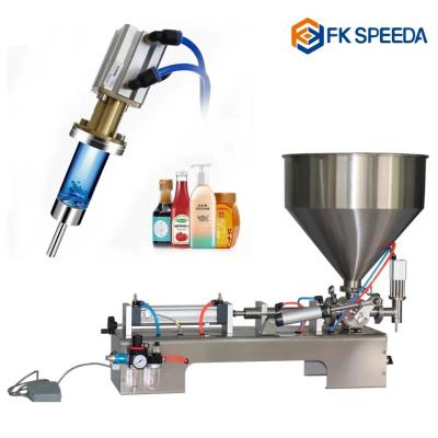 Cina Macchina orizzontale a testa singola per riempimento di pasta con serbatoio di miscelazione FKF601 per riempimento di olio in vendita