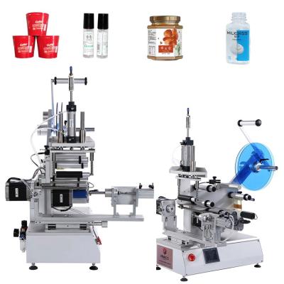 Cina 0.2 mm Bottiglia quadrata Macchina di etichettatura a rotazione a motore semiautomatica per imballaggi di casse in vendita