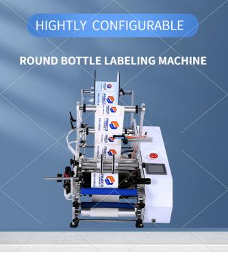 China Máquina de rotulagem semiautomática de garrafas redondas para garrafas pequenas à venda