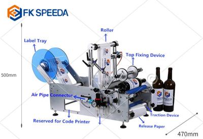 China Fullbody kookoliefles etikettering en codering machine met semi-automatische functie Te koop
