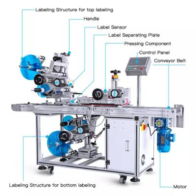 China 220V/Hz Auto Flat Top And Bottom Surface Jar Ronde flesselabelmachine voor Jerry Can Te koop