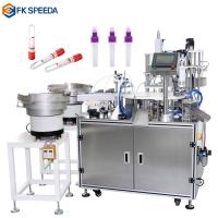 China 2500 BPH Automatic Turntable Filling Capping Labeling Machine for Small Bottles Test Tubes 220V for sale