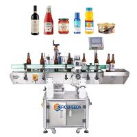 China Fully Automatic Vertical Round Bottle Labeling Machine 220V 60pcs/min for sale