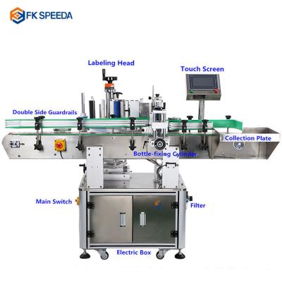 China Holzverpackungsmaterial Automatische Etikettiermaschine für Glasweinflaschen aus Kunststoff FK805 zu verkaufen