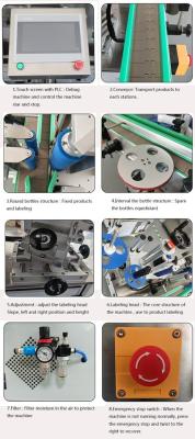 China Holzverpackungsmaterial Automatische Etikettiermaschine für Glasweinflaschen aus Kunststoff FK805 zu verkaufen