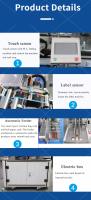 China Full Automatic Desktop Flat Surface Bottle Lid Labeling Machine 40-120pcs/min 220V for sale