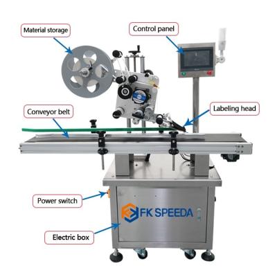 Cina 1930 mm Flat Top Surface Adhesive Sticker Labeling Machine per la confezione di sacchetti di cartone in vendita