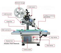 China Desktop Automatic Plane Labeling Machine FK611 220V 50HZ High Speed Flat Sticker Labeler for sale