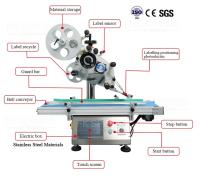 China Desktop Flat Plane Labeling Machine FK611 220V 50HZ Automatic Label Applicator for Boxes Bags for sale