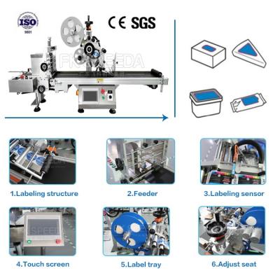 China Desktop Auto Scratch Card Flat Labeling Machine voor doos labeling en drukwerk Te koop