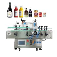 China Desktop Automatic Round Bottle Labeling Machine 25-60pcs/min 120W with Date Coder for sale