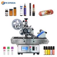 China Desktop Automatic Horizontal Round Bottle Labeling Machine 100-300pcs/min 220V for sale