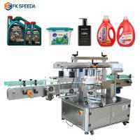 China Automatic Double Side Labeling Machine for Square Round Bottles 40-120 pcs/min 220V for sale