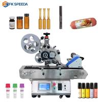 China Desktop Automatic Horizontal Round Bottle Labeling Machine 100-300pcs/min 220V for sale