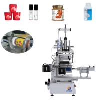 China Semi Automatic Electric Flat Bottle Labeling Machine 15-30 pcs/min 220V for Small Business for sale