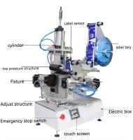 China Semi Automatic Electric Flat Bottle Labeling Machine 15-30 pcs/min 220V for Small Business for sale