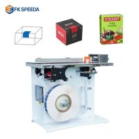 China Semi Automatic Corner Label Applicator 90 Degree Wrapping 950W for Small Box Packaging for sale