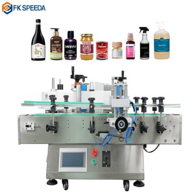 China Automatische tafelmachine voor het etiketteren van ronde flessen voor plastic/glas wijnflessen en potten Te koop