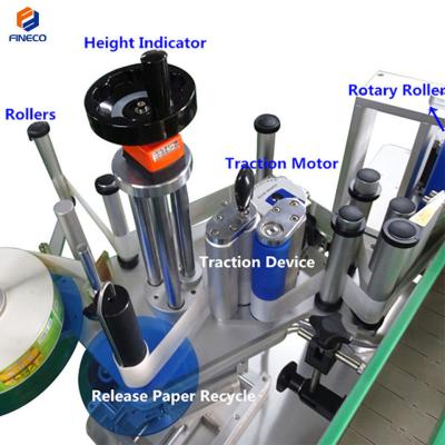 Cina Macchina automatica di etichettatura di bottiglie rotonde da scrivania per bottiglie e barattoli di vino di plastica/vetro in vendita