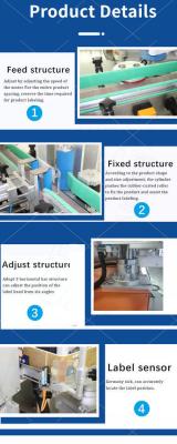 Cina Macchina automatica di etichettatura di bottiglie rotonde da scrivania per bottiglie e barattoli di vino di plastica/vetro in vendita