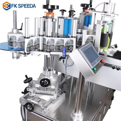 China Verpakkingsdoos Halfautomatische kleefmachine voor- en achterkant dubbelzijdig etiketteren Te koop