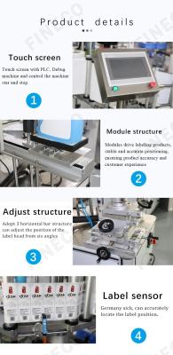 Cina Cassa imballaggio semiautomatica adesivo anteriore e posteriore doppio lato di etichettatura macchina in vendita