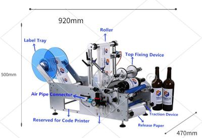 Cina Macchina semiautomatica per l' etichettatura di flaconi industriali per la confezione di scatole alimentari e per l' etichettatura di bottiglie rotonde in vendita