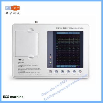 China hospital use 3 channel 6 channel 12 channel ECG machine with touch screen for sale
