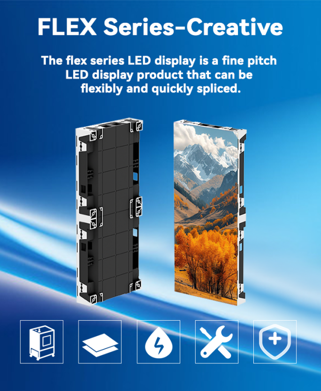 FLEX Series LED display showing high-resolution image quality
