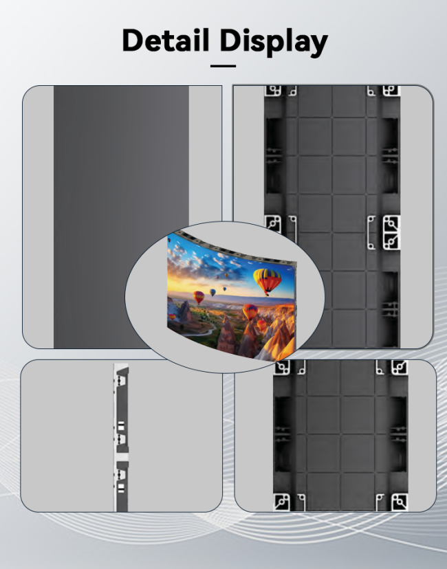 Detailed view of FLEX Series LED module connections