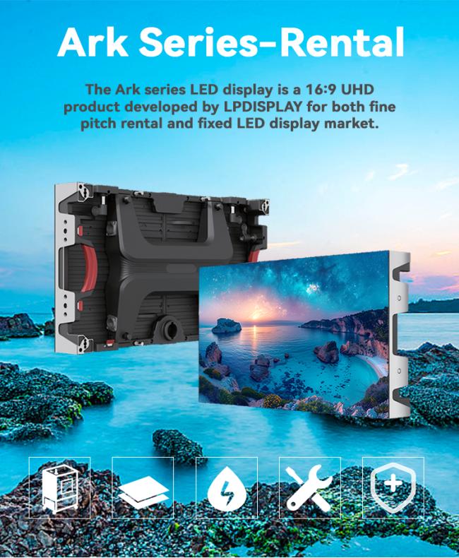 Ark Series LED Display showing vibrant colors