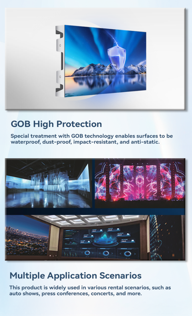 Large format LED video wall in operation