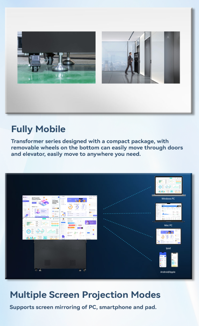 P0.9 LED display showing text animation feature