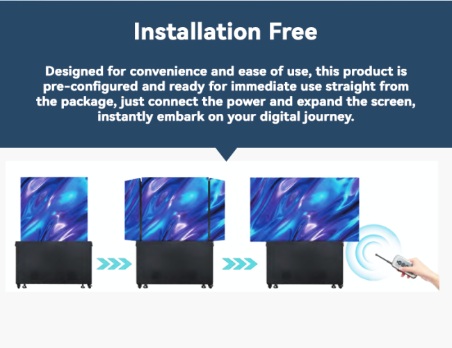 P0.9 LED display in operation showing vibrant colors