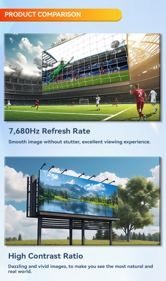 LED display in outdoor setting