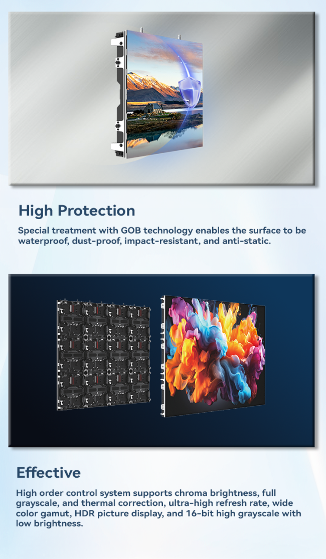 NOX Series LED display showing vibrant colors