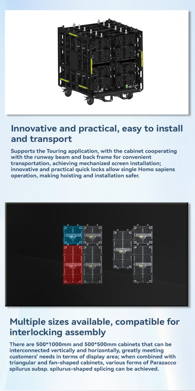 LED display in right-angle configuration