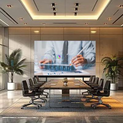 China Lecede Shop Indoor Grille Curtain Glasses Floor Window Advertising Crystal Film Adhesive Transparent Led Display Panel Screen for sale