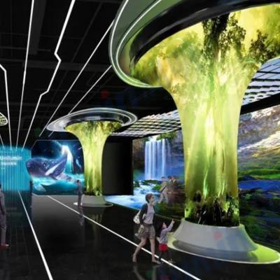 중국 사용자 지정 크리에이티브 LED 디스플레이 화면 유연한 곡선 원 구형 p2 판매용