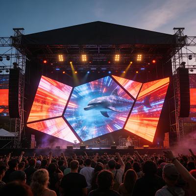 China Customized Large Flexible Curved LED Display Screens Outdoor LED Display Panel Backdrop Stage Concert Rental LED Screen  Indoor Outdoor Soft LED Module for sale