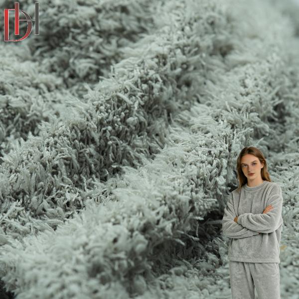 Quality 97% Polyester Tricot Fleece Fabric 280gsm for Home Wear Towel Pajamas for sale