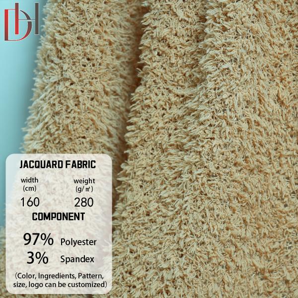Quality 97% Polyester Tricot Fleece Fabric 280gsm Heavyweight Wind Proof for sale