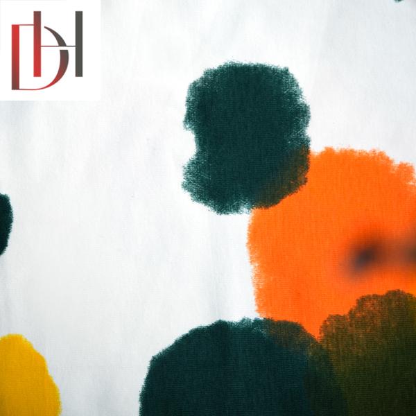 Quality Knitted Colorful Printed Fabric Medium Weight 100% Polyester Garment Fabrics for sale