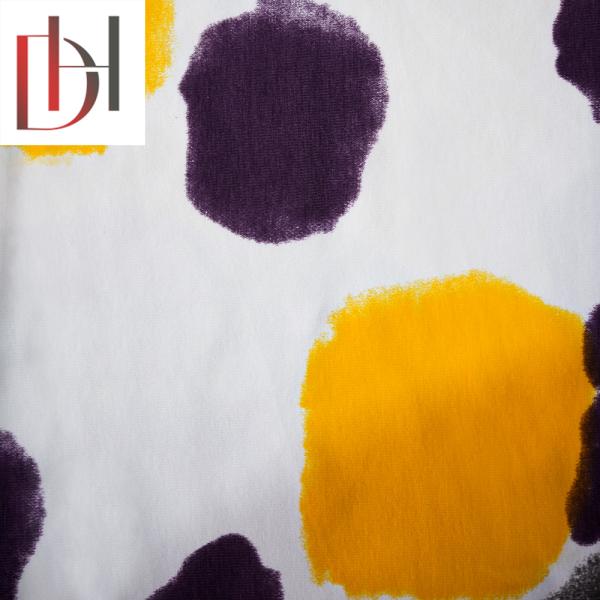 Quality Knitted Colorful Printed Fabric Medium Weight 100% Polyester Garment Fabrics for sale