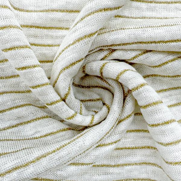 Quality Lightweight Linen Fabric Quick Drying 192gsm 15% Gold Silk 85% Linen Knitted Fabric for sale