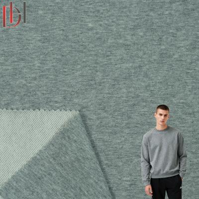 China Customized Tricot Hoodie Fabric Sweatshirt Soft Organic Knitted Jersey Fabric for sale