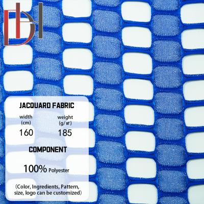 China Customized High Quality 100% Polyester Knitted Jacquard Fabric Big Hole Mesh Fabric Factory for sale