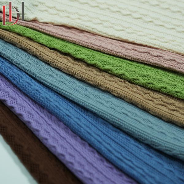 Quality 95% Polyester And 5% Spandex Fabric , Winter Custom Stretch Fabric OEM for sale