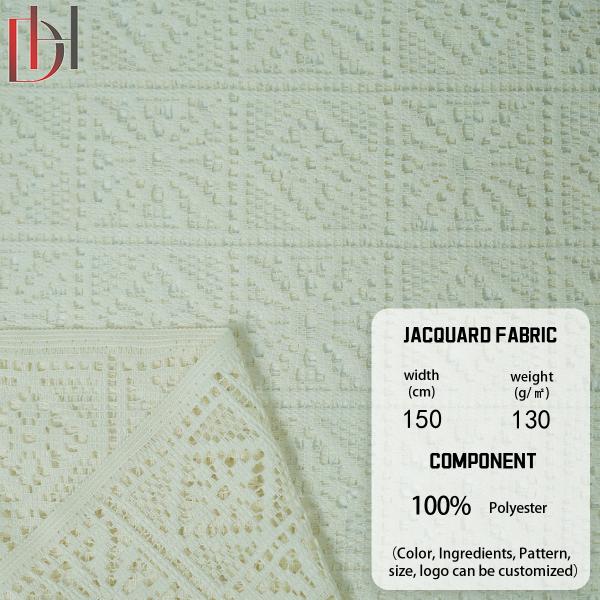 Quality Organic Yarn Dyed Jacquard Fabric Windproof Stain Resistant Lightweight for sale